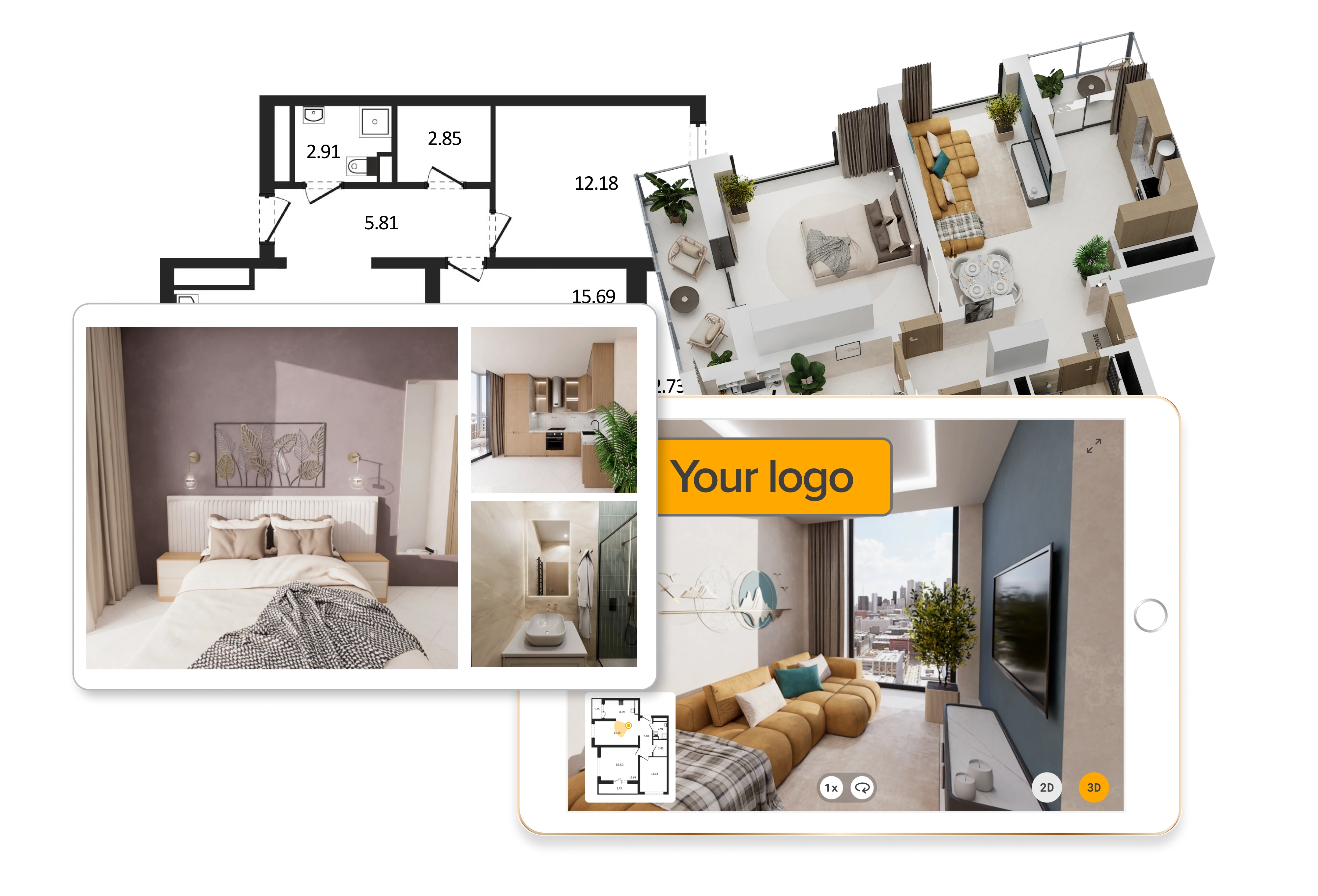 Creating 2d and 3d floor plans with AI